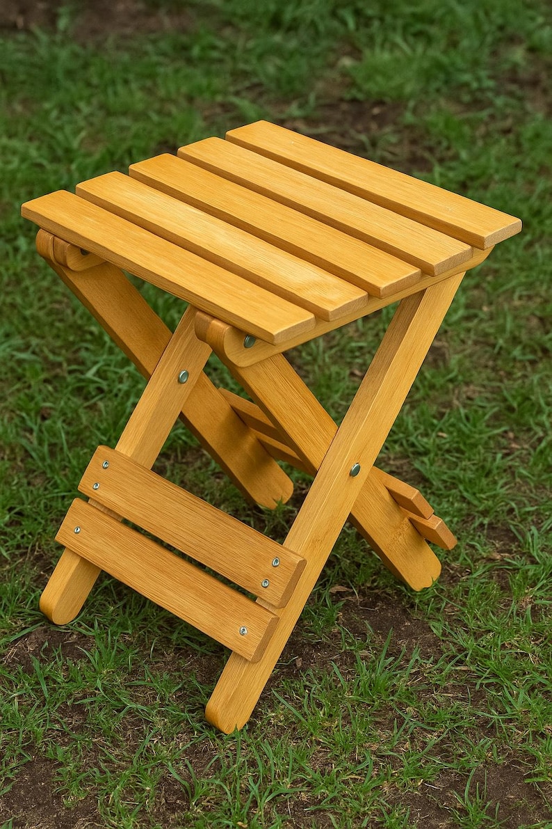 DIY Folding Stool Plan: Woodworking Project Template - Etsy