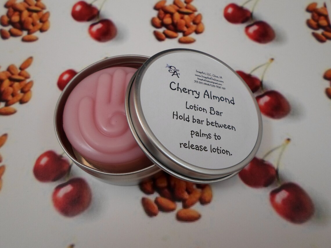 Cherry Almond Lotion Bar Homemade Lotion Bar ONE Solid | Etsy