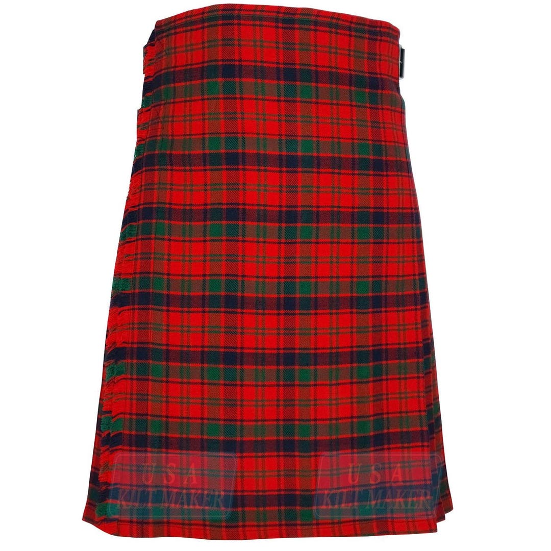 Handmade Scottish Clan Robertson Red Modern Tartan Kilt Traditional 8 ...