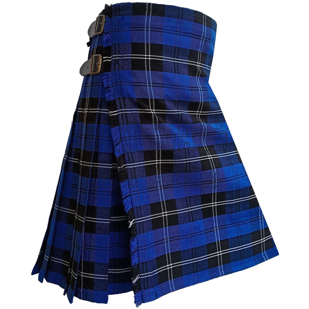 Handmade Scottish Clan Ramsay Blue Modern Tartan Kilt for Men ...