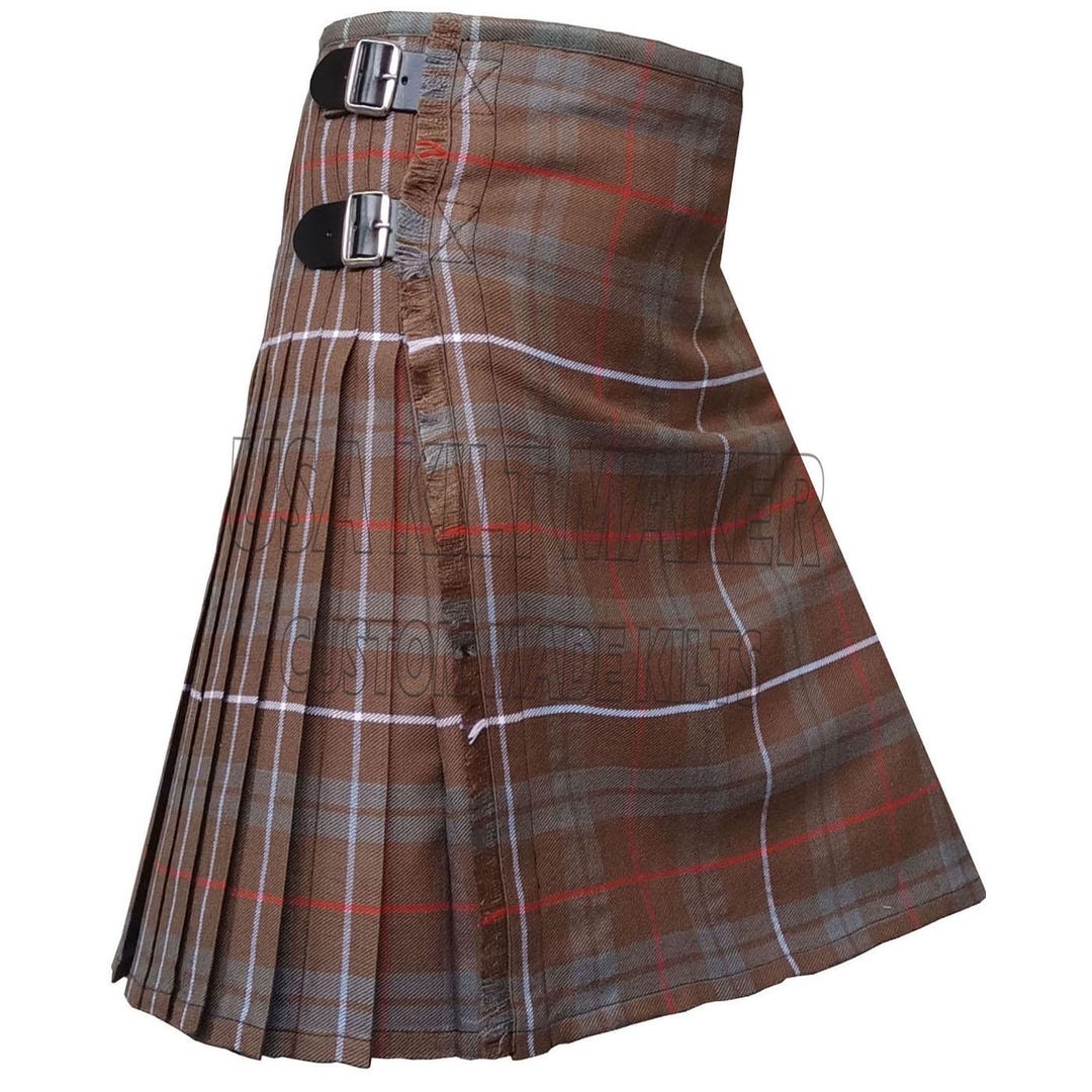 Clan Fraser Weathered Tartan Kilt – Traditional 8-yard Highland Kilt ...