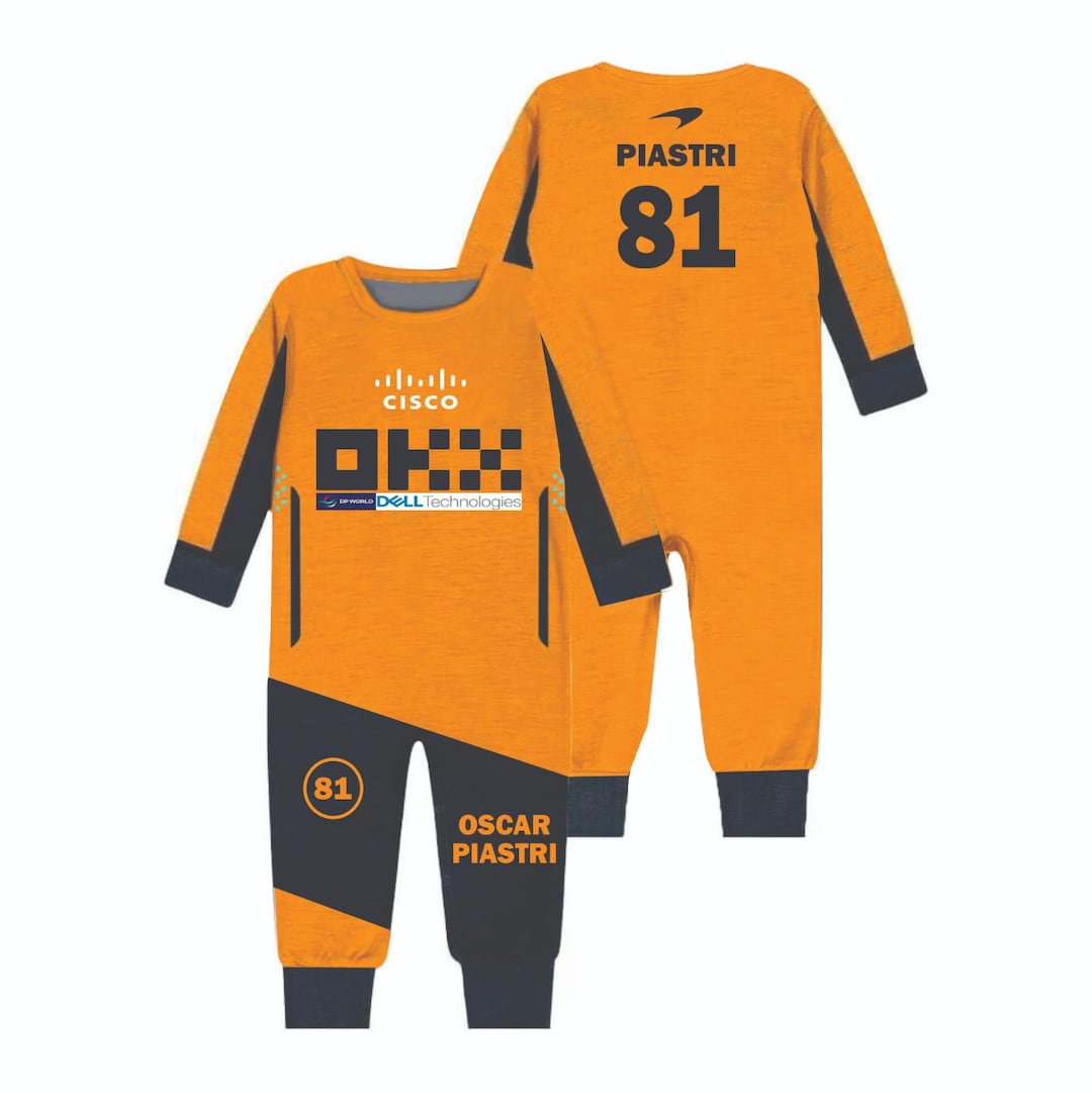 Oscar Piastri 81 Mclaren Baby Romper, F1 Racing Babysuit - Etsy