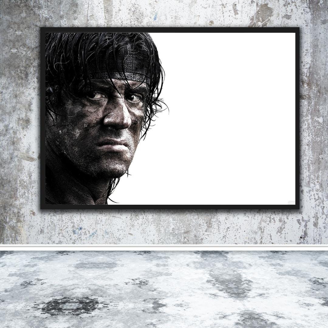 Classic Sylvester Stallone Rambo Film Poster, Room Decor Canvas Posters ...