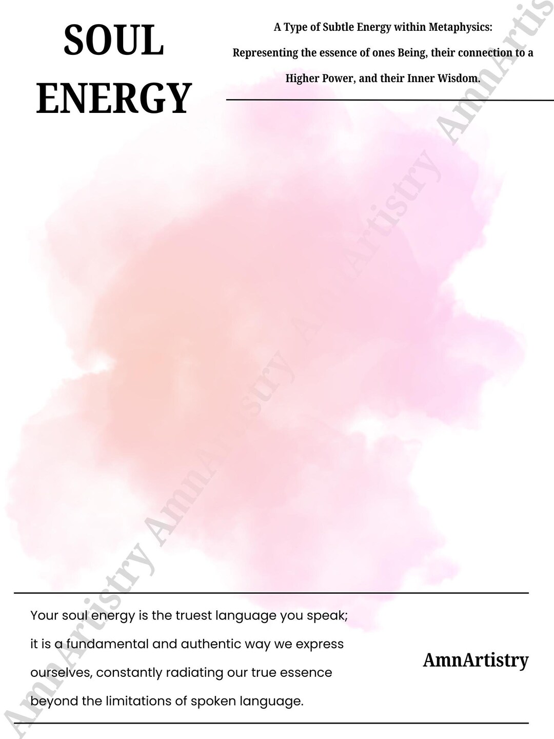 Spiritual Energy Poster, DIGITAL DOWNLOAD, 18x24 - Etsy