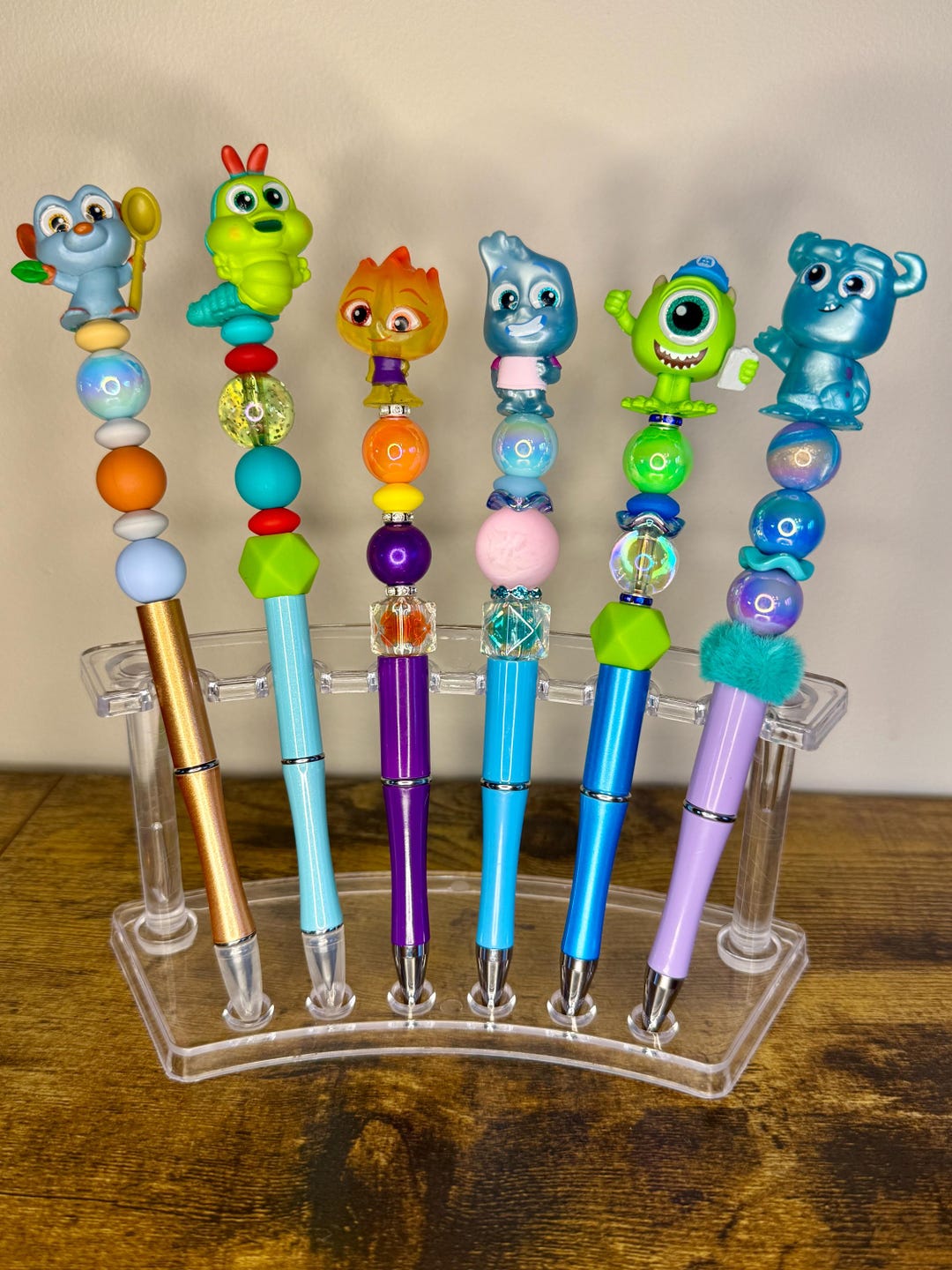 Disney/pixar Characters Beaded Pens/pencils - Etsy