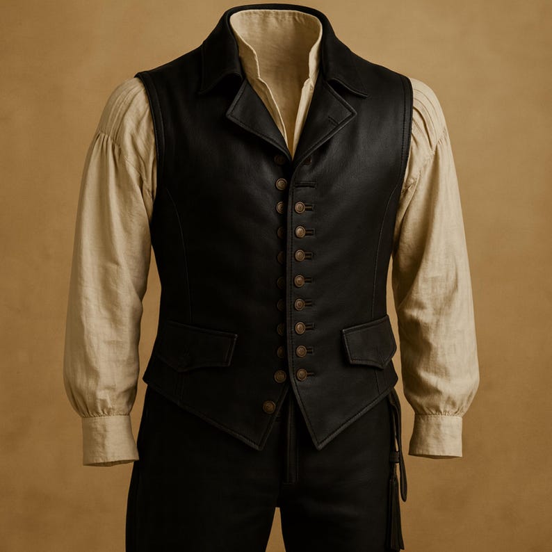 Captain Jack Sparrow Leather Vest, Pirate Steampunk Waistcoat ...