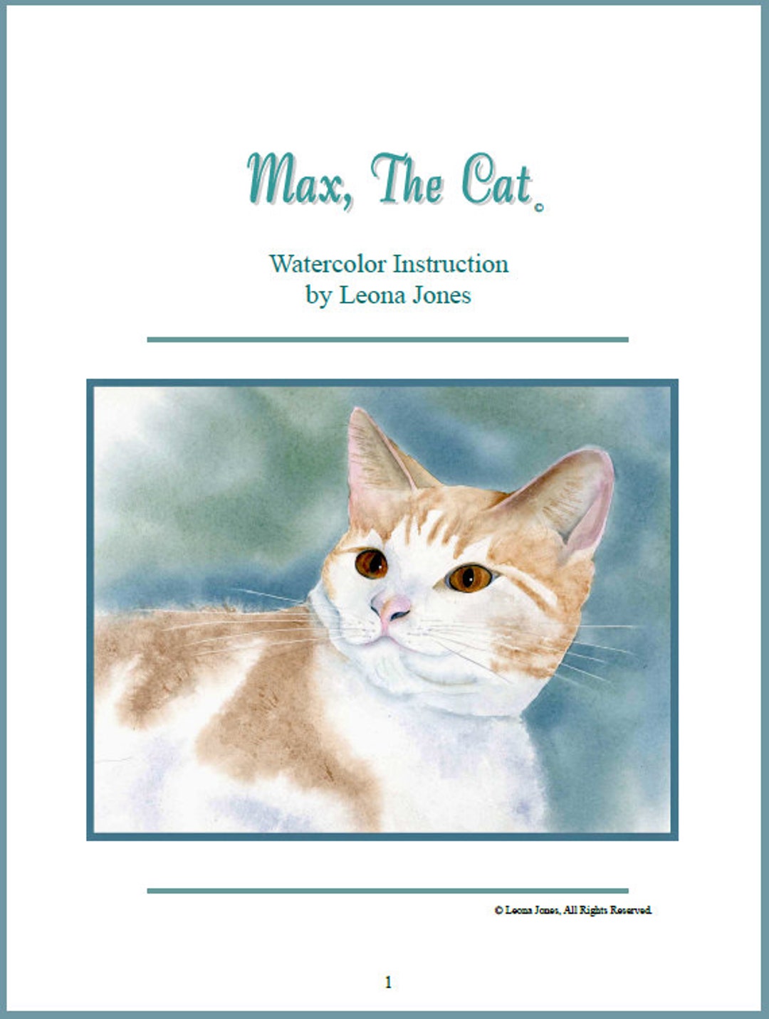 Tutorial Painting of "max the Cat" How to Paint a Cat in Watercolor ...