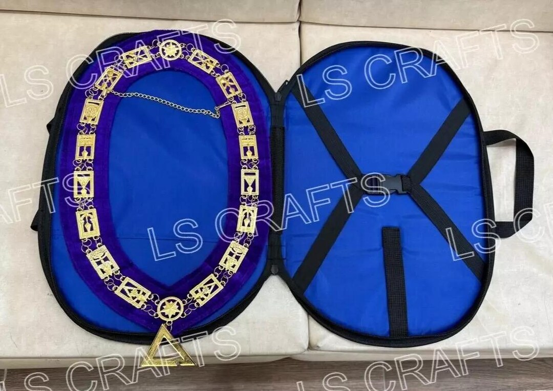 Masonic Regalia Cryptic Mason Royal & Select Master Chain Collar With ...