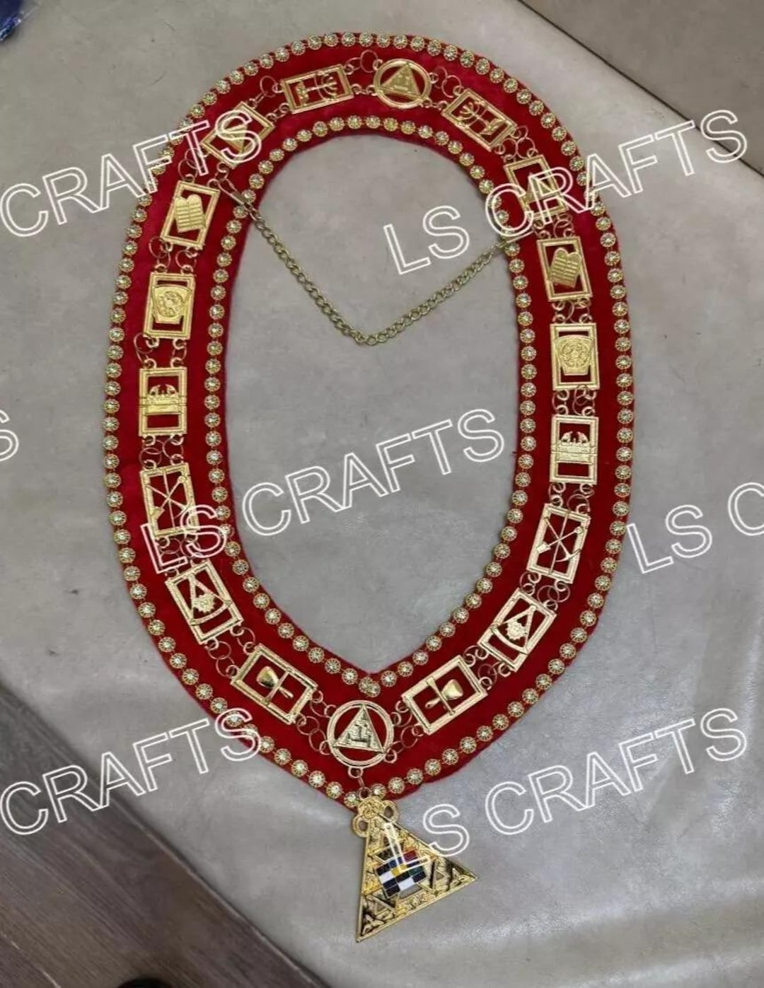Masonic Royal Arch PHP Past High Priest Metal Chain Collar With Free ...