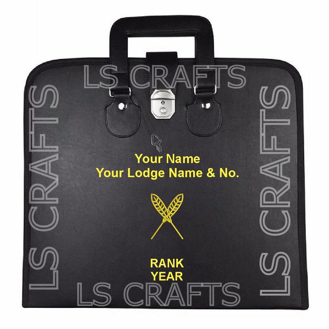 Masonic Blue Lodge Secretary Officer Embroidered Apron Soft Case | 16 X ...
