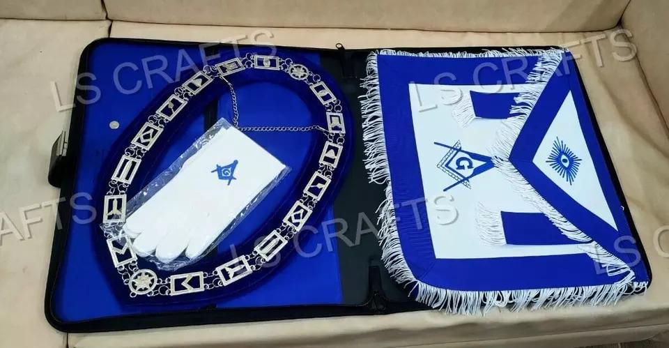Masonic Regalia Master Mason Apron, Chain Collar and Gloves With Soft ...