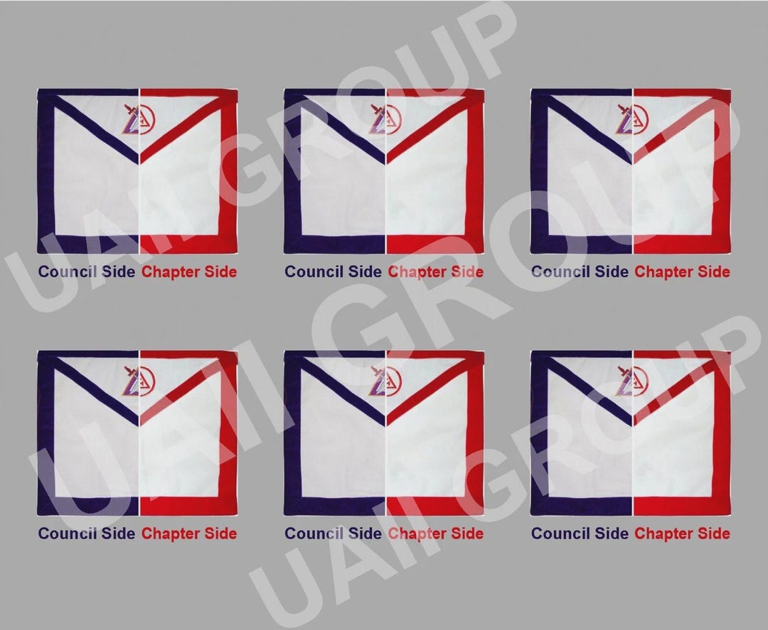 Masonic Double Sided Reversible Aprons Set of 6 PCS - Etsy