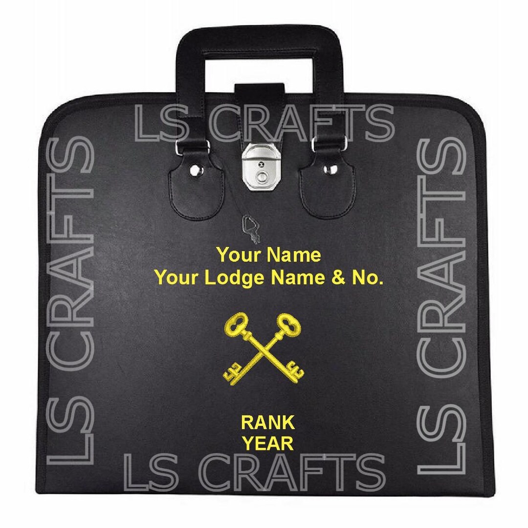 Masonic Blue Lodge Treasurer Officer Embroidered Apron Soft Case | 16 X ...