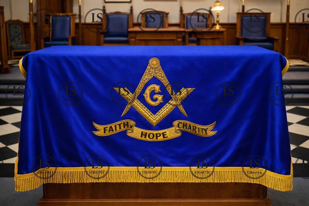 Custom Masonic Table Cover / Lodge Altar Cloth – Embroidered Made in ...