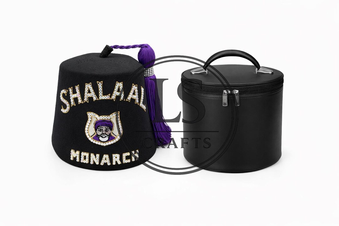 Masonic Grotto Past Monarch Fez Hat & Case With All Silver Jewels - Etsy
