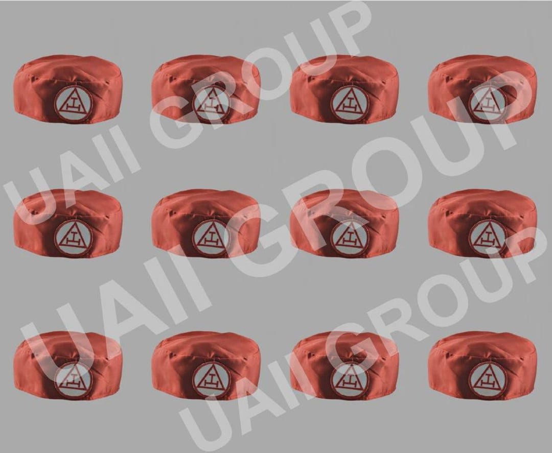 Masonic Royal Arch Satin Crown Set - Red Triple Tau Emblem - Etsy