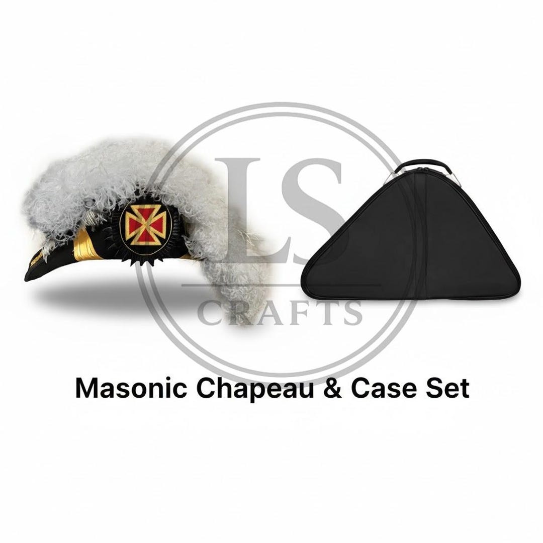 Masonic Grand Commander Knights Templar Chapeau & Case – All White ...
