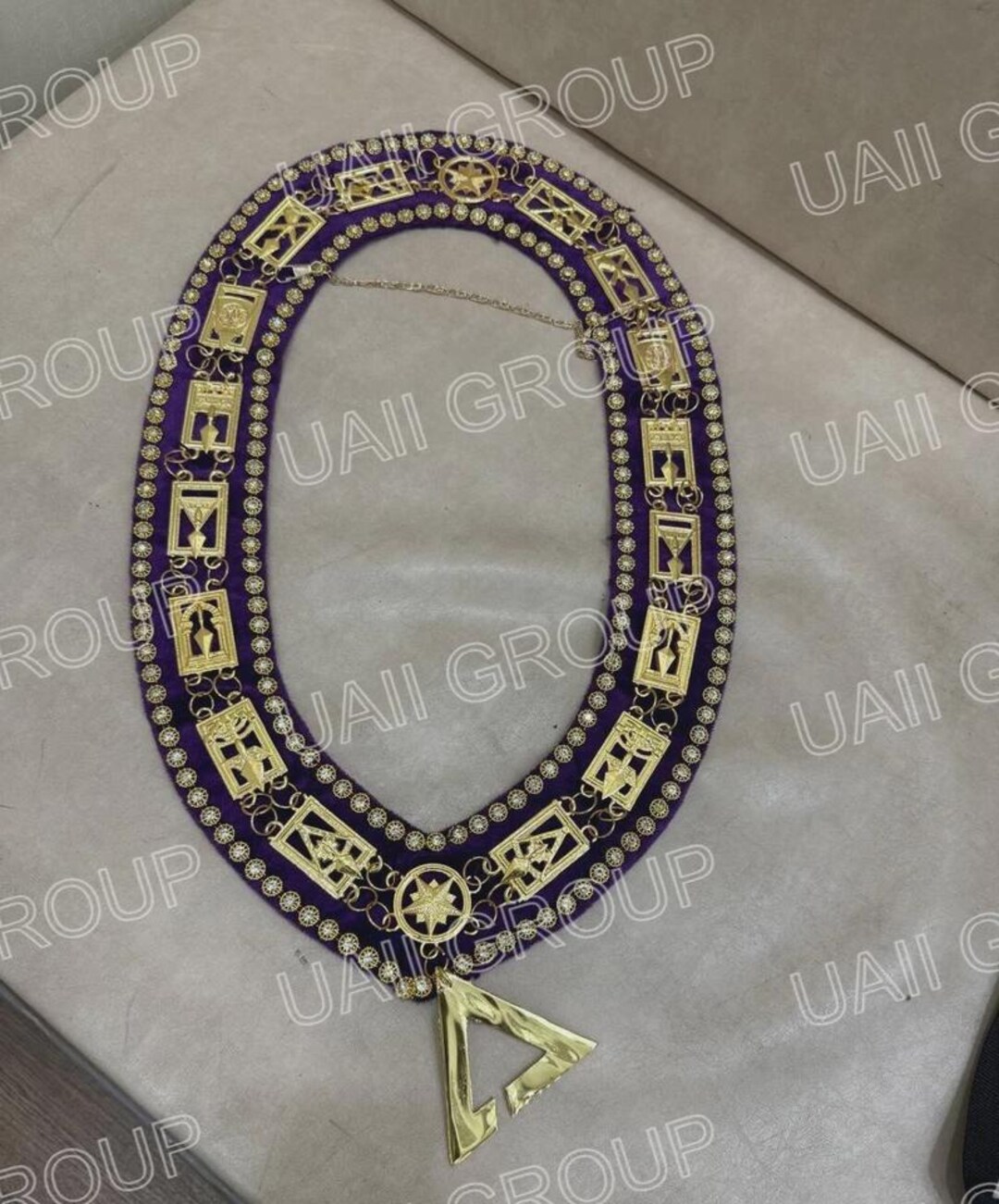 Masonic Regalia Cryptic Mason Royal & Select Master Chain Collar With ...