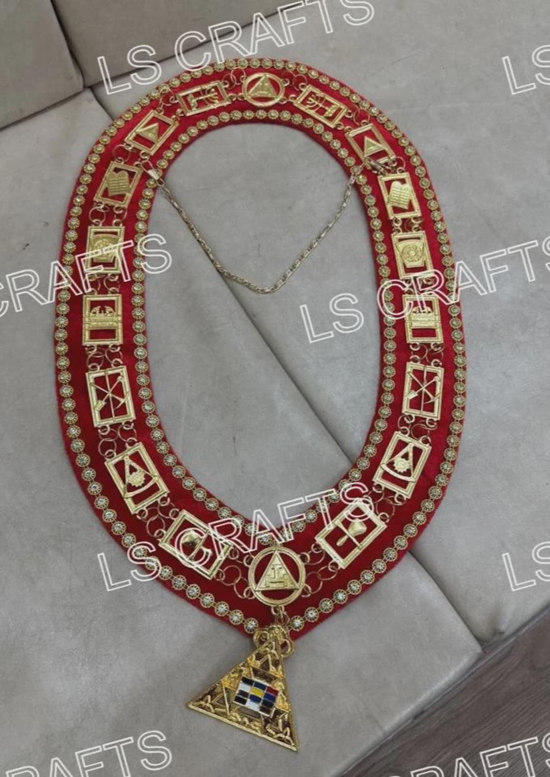 Masonic Royal Arch PHP Past High Priest Metal Chain Collar With Free ...