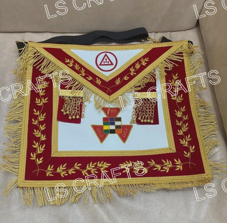 Masonic Past High Priest Hand Embroidered Apron ,chain Collar+ Jewel ...