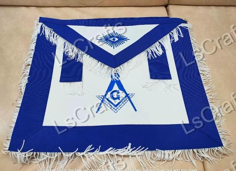 Masonic Regalia Master Mason Apron, Chain Collar and Gloves With Soft ...