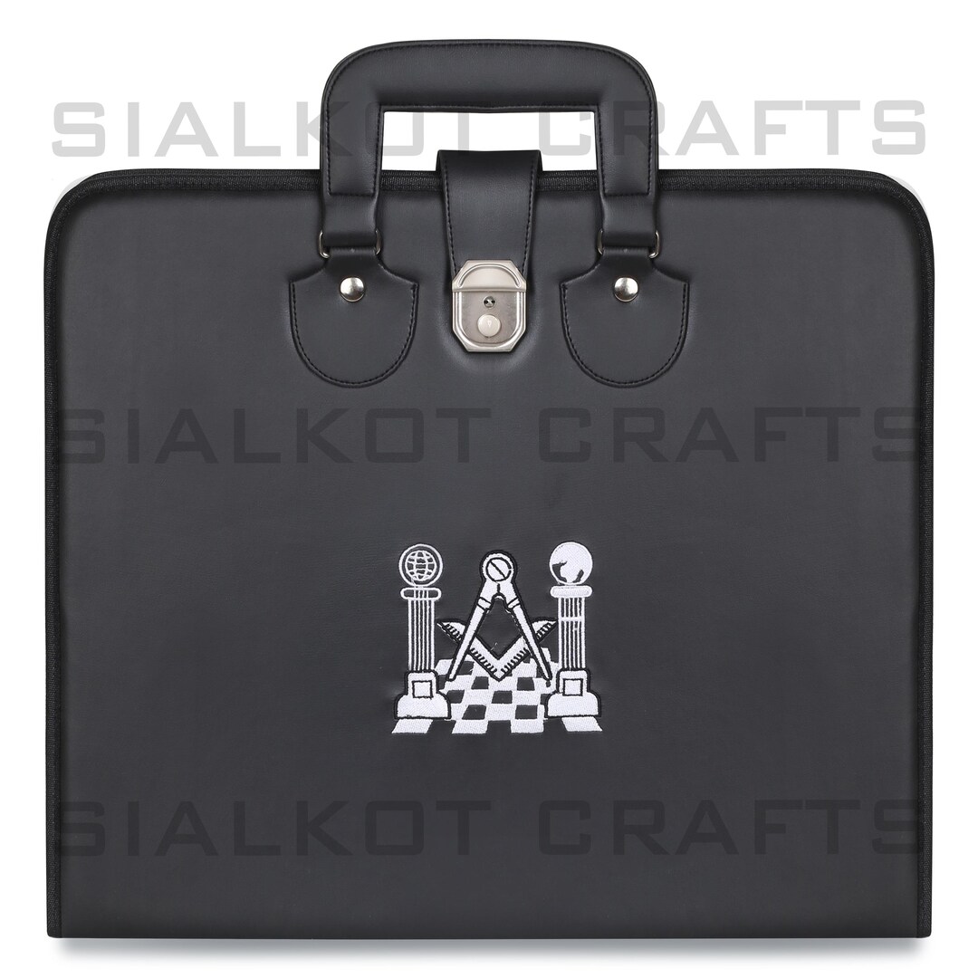 Masonic Regalia Master Mason Embroidered Pillar Logo Soft Case Size 16 ...