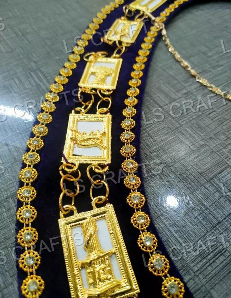 Masonic Regalia OES Order of Star Metal Chain Collar PURPLE Backing - Etsy
