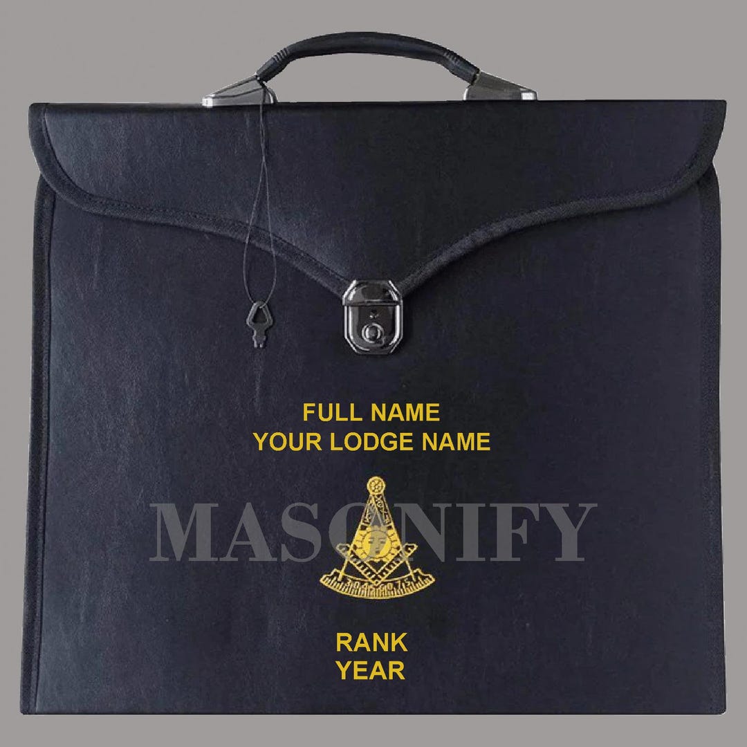 Masonic Blue Lodge Past Master Apron Case | Personalized Regalia ...