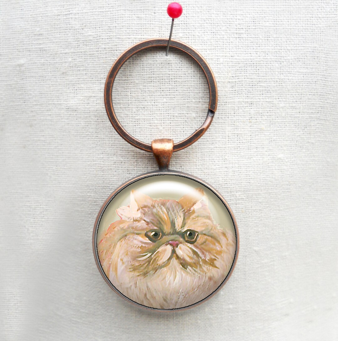 Himalayan Cat Keychain, Original Art Pet Keepsake - Etsy