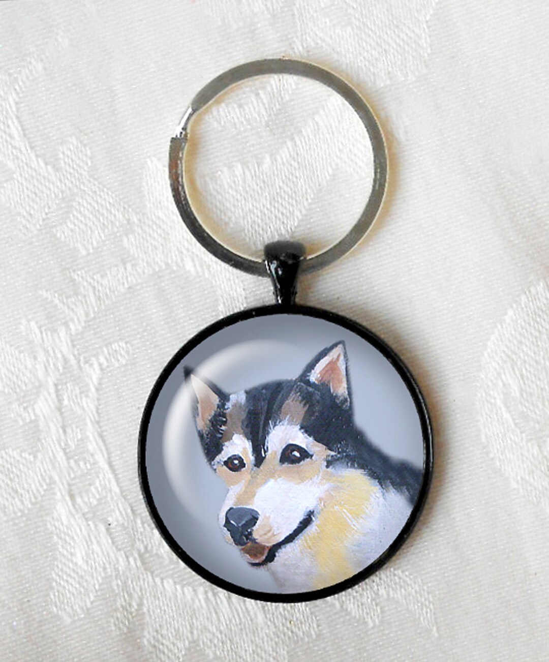 Husky Dog Keychain, Pet Keepsakes, Husky Owner Gifts, Dog Keychain, Pet ...