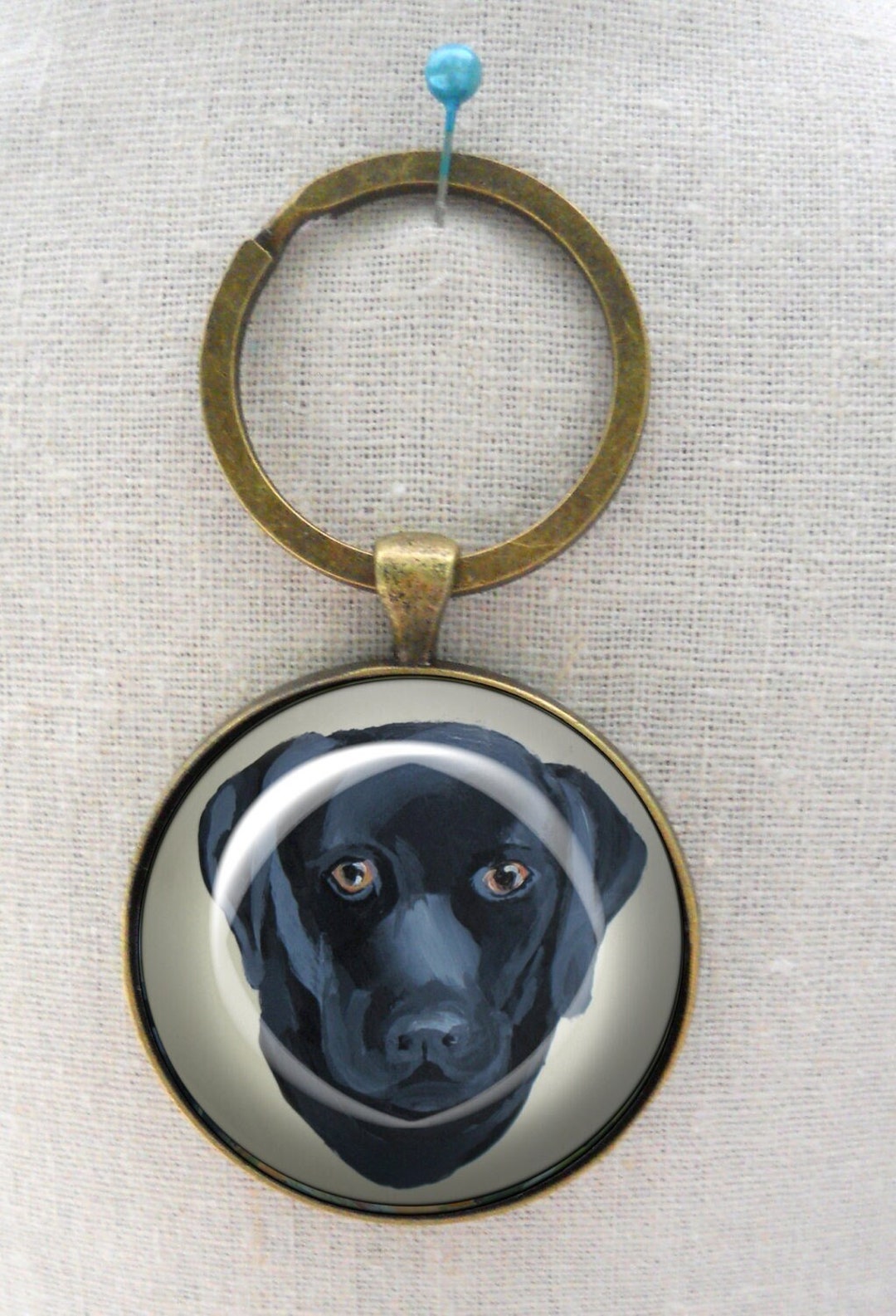 Black Lab Keychain, Labrador Retriever Keepsake, Dad Gifts, Birthday ...