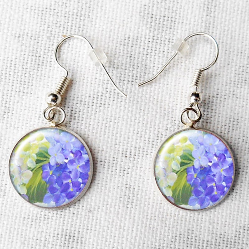 Hydrangea Earrings - Etsy