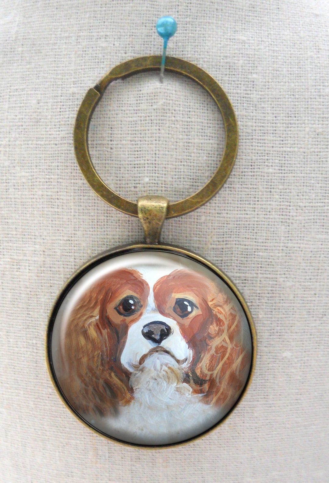 Cavalier King Charles Spaniel Keychain, Cavi Keepsake, Dog Keychains ...