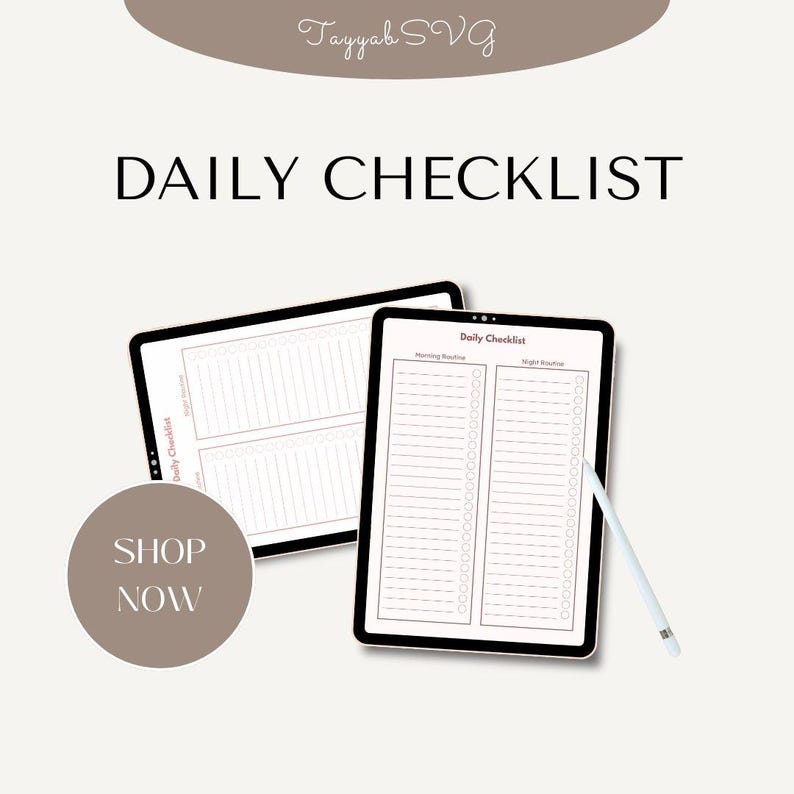 Daily Checklist Printable & Fillable, Daily to Do List Template, Task ...