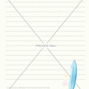 Beach Printable Journal | Coastal Notebook | 10-page Ocean-inspired ...