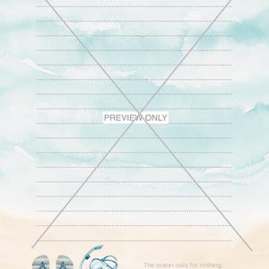 Beach Printable Journal | Coastal Notebook | 10-page Ocean-inspired ...