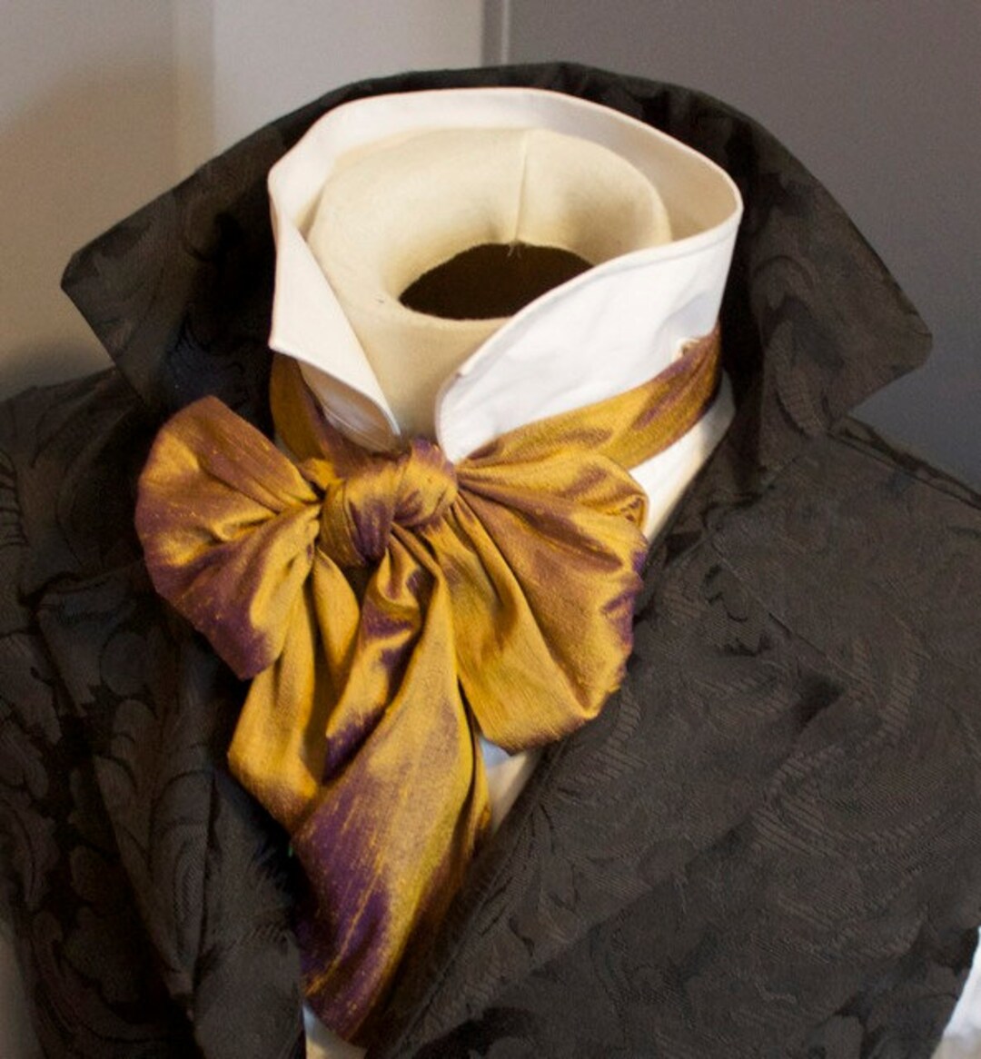 Copper Violet REGENCY Brummel Victorian Ascot Tie Cravat - Dupioni Silk ...