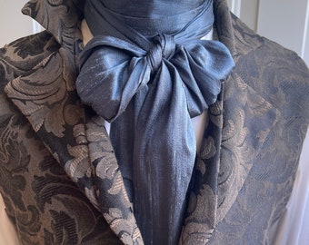 Extra LONG REGENCY Brummel Victorian Ascot Necktie Tie Cravat White ...