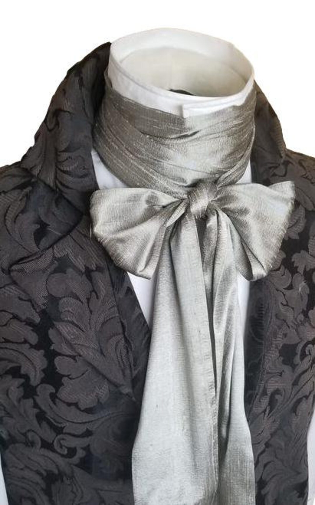 100 Inches Silk Regency Brummel Victorian Ascot Necktie Tie Cravat