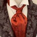 Deep RED Dupioni Silk 6 Width REGENCY Brummel Victorian Ascot Tie ...