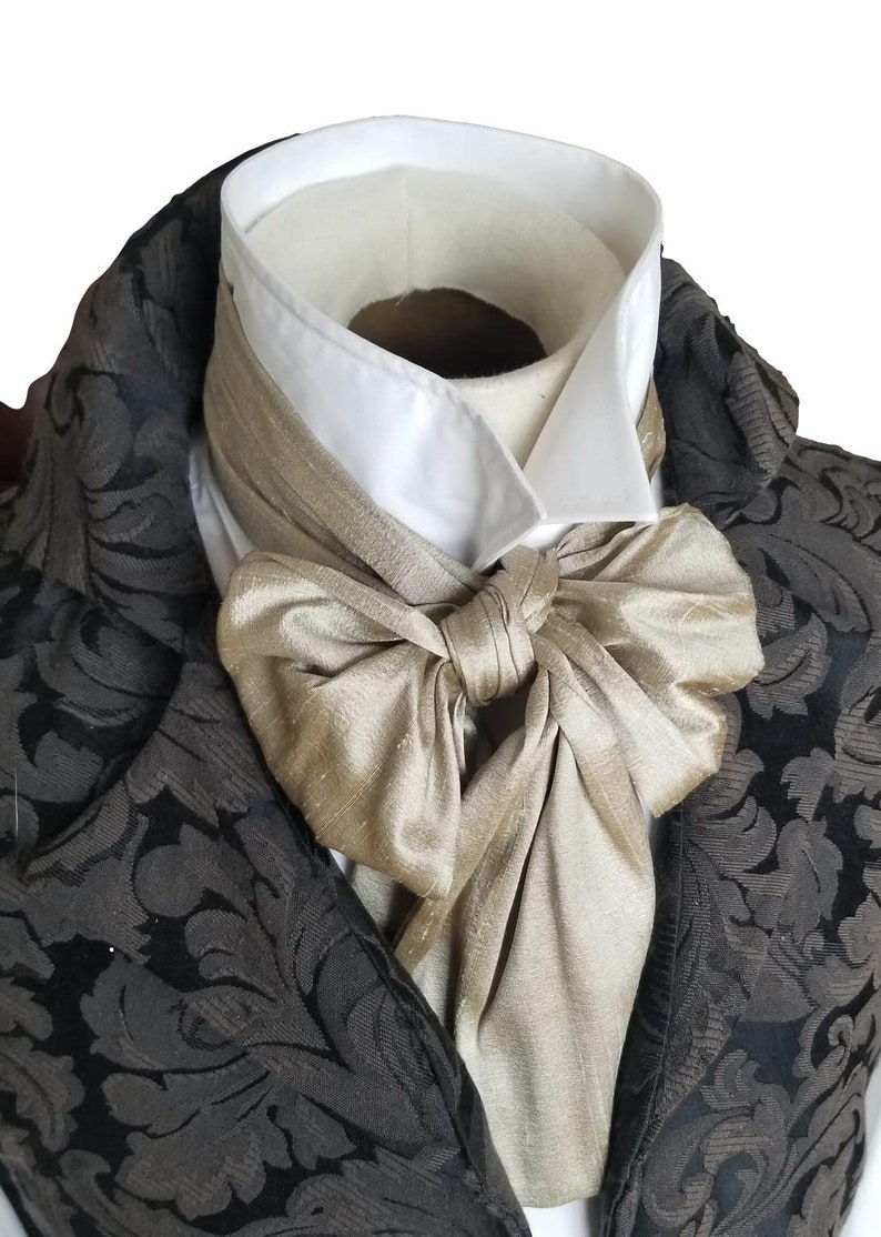 Choose Style Taupe Gold Dupioni Silk REGENCY Brummel Victorian - Etsy