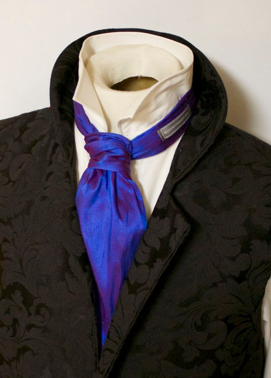 Blue Raspberry Pure Dupioni Silk Ascot Tie Cravat Necktie Neckwear - Etsy