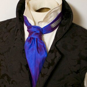 Blue Raspberry Pure Dupioni Silk Ascot Tie Cravat Necktie - Etsy