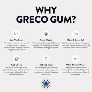 Greco Gum - Premium Mastic Gum Nuggets - Hard Chewing Gum - Pure Resin ...