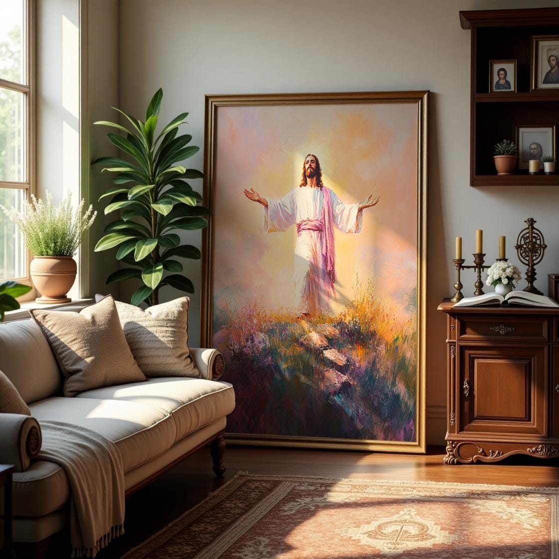 Christian Wall Art, Scripture Wall Art, Jesus Painting, Jesus Wall Art ...