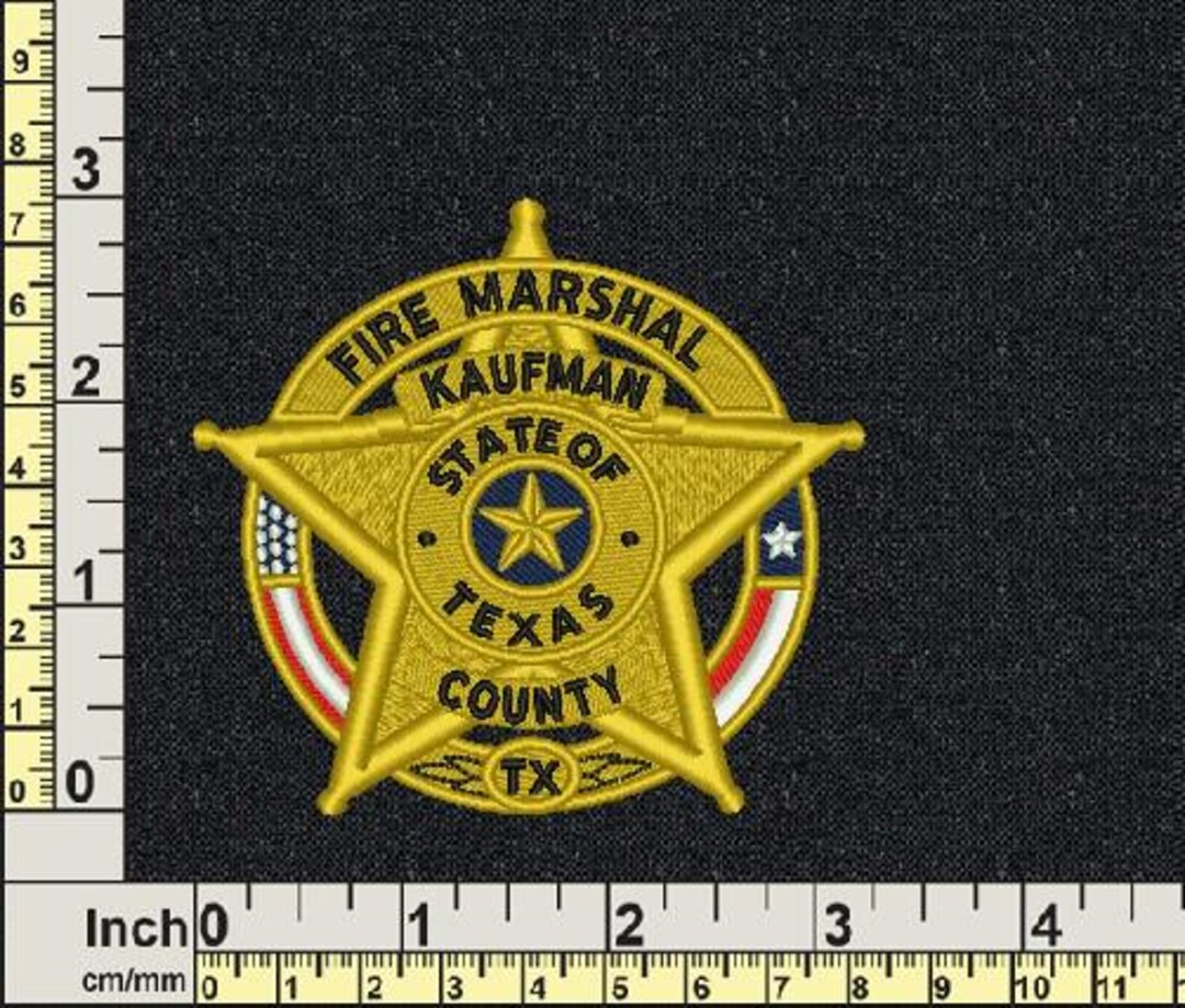 Kaufman County Fire Marshal Badge – Machine Embroidery Design | Digital Files | Instant Download ...