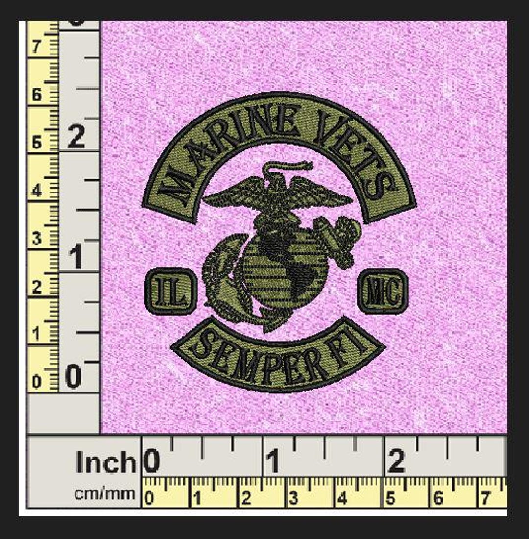 Marine Corp Embroidery Design, Marine Vets Embroidery Design, Digital ...