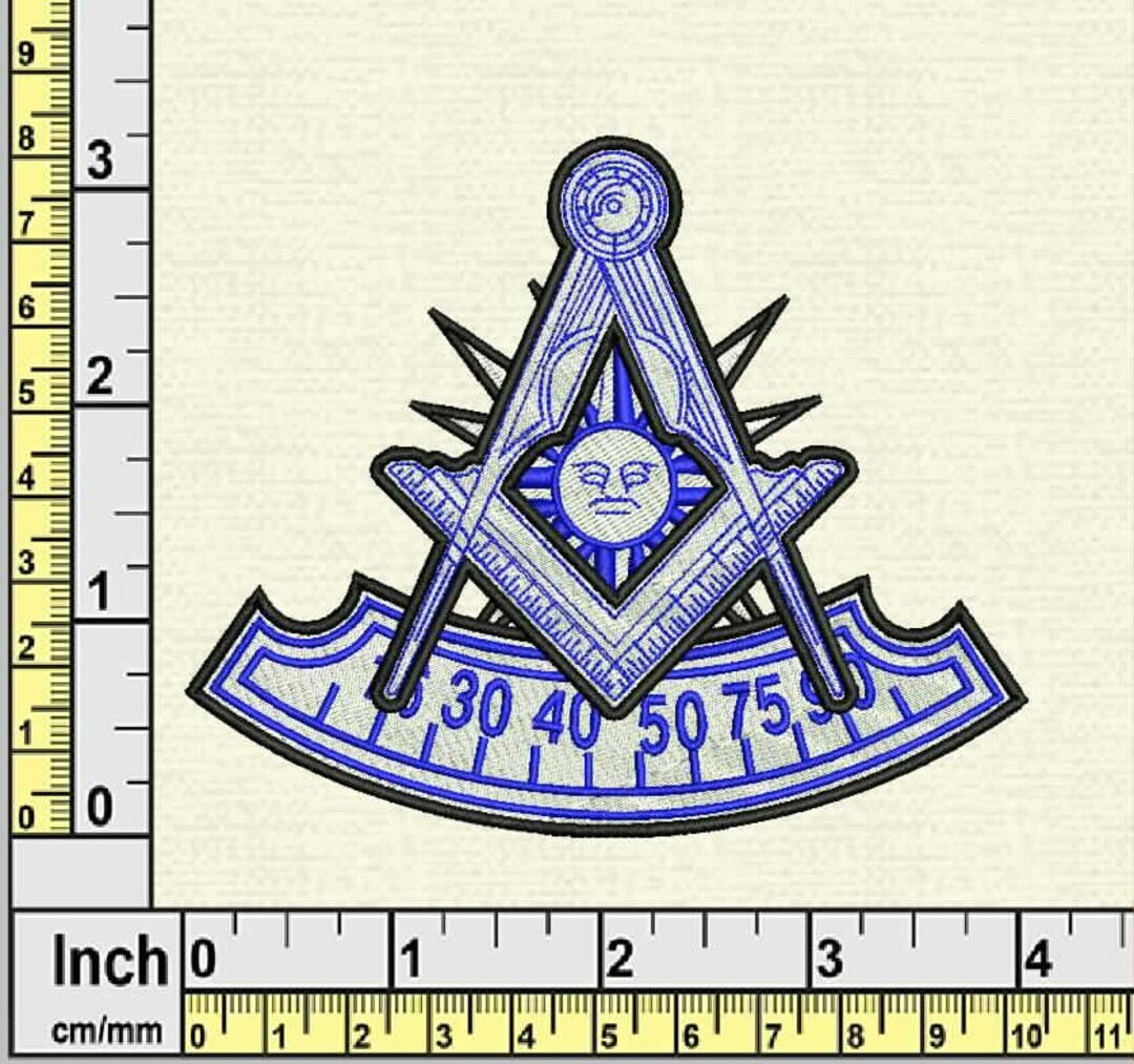 Masonic Compass Embroidery Design, Masonic Compass Design, Square ...