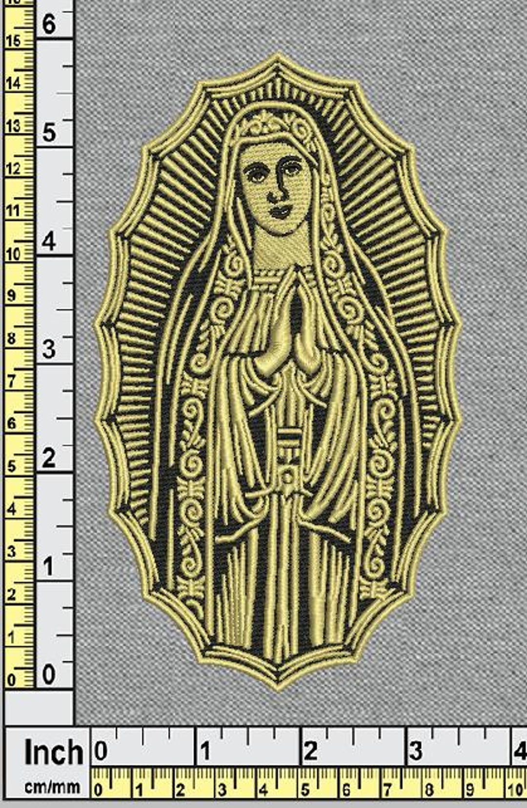 Virgin Mary Embroidery Design, Beautiful Religious Artwork Sewing ...