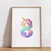 Unicorn Number Clipart - Pastel Glitter Numbers 0-9 - Cute Birthday ...